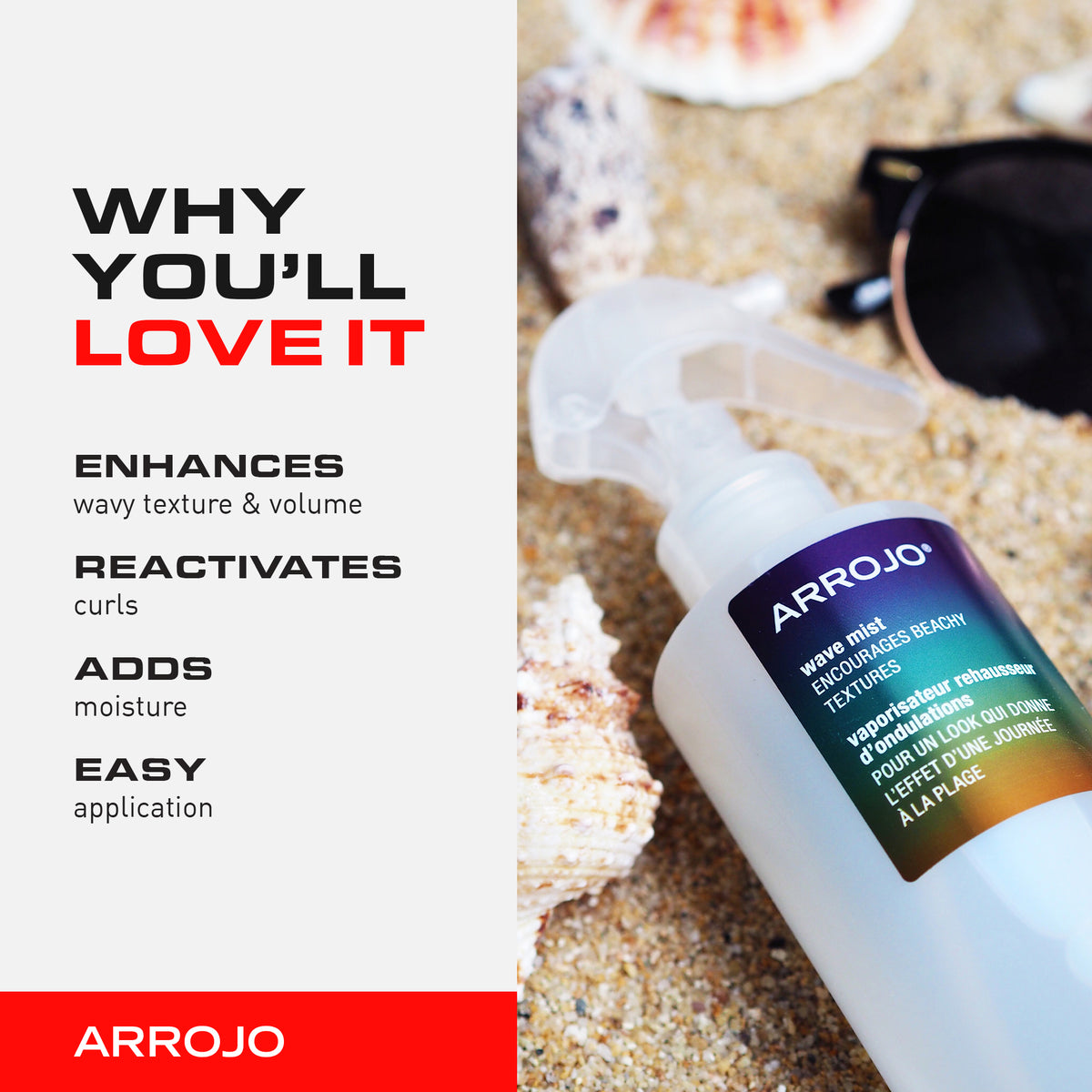 Wave Mist Spray for Beachy Wavy Hair - ARROJO