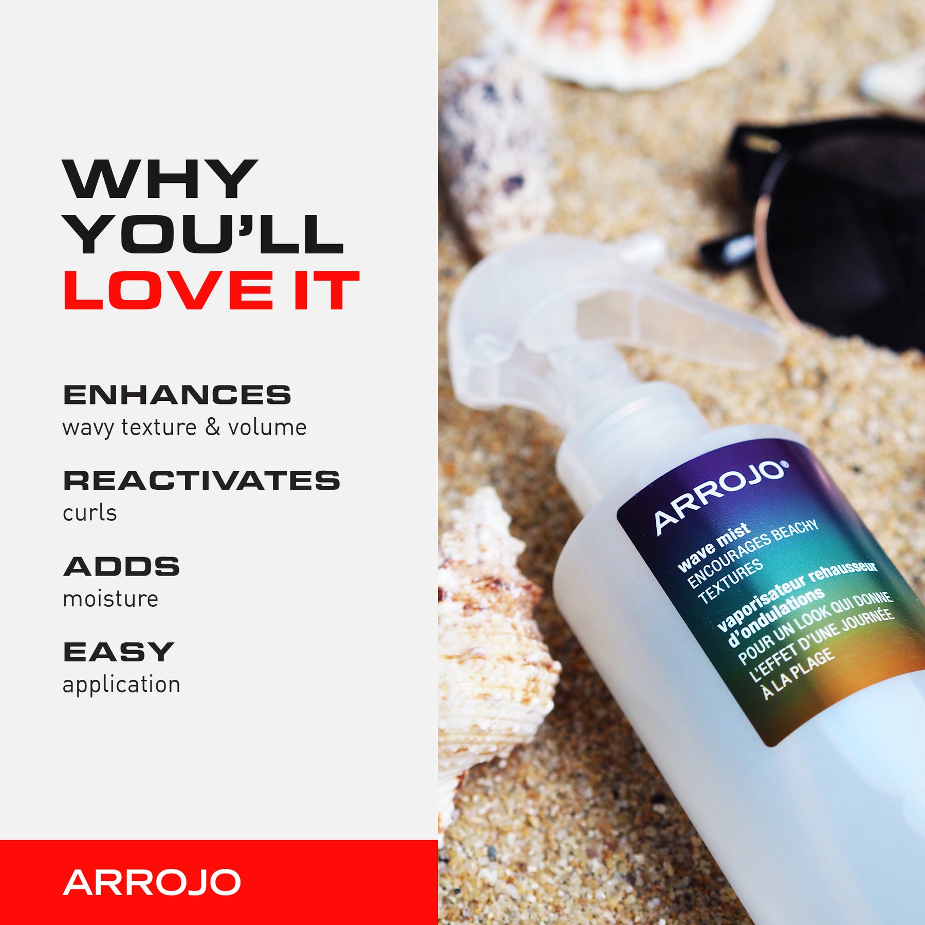 Wave Mist Spray for Beachy Wavy Hair - ARROJO